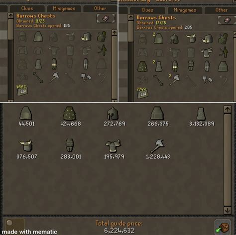 Rng Been Pretty Decent These Last 100 Barrows Runs R 2007scape