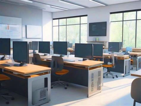 Premium Ai Image Computer Classroom Premium Ai Image Computer Classroom