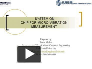 PPT SYSTEM ON CHIP FOR MICRO VIBRATION MEASUREMENT PowerPoint Presentation Free To View Id