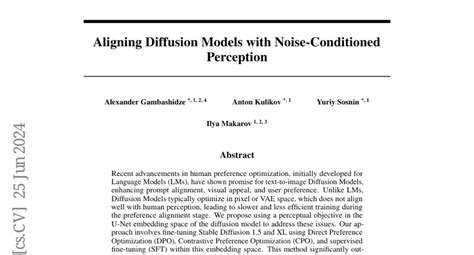 Aligning Diffusion Models With Noise Conditioned Perception Ai For Dummies Understand The