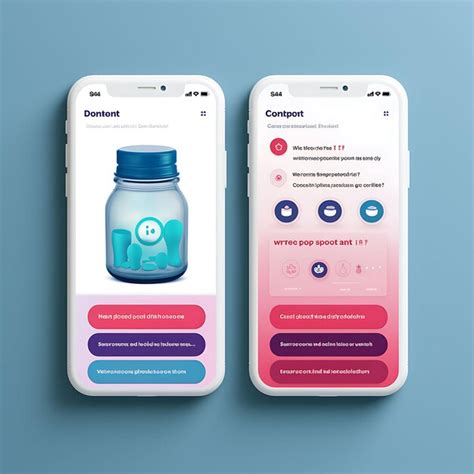 Premium Ai Image Mobile App Layout Design Of Medication Interaction