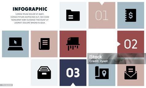 Documents Steps Infographic Design Stock Illustration Download Image Now Archives Blogging