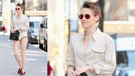Kristen Stewart Segue Il Trend No Pants Lattrice In Culotte Per Le