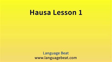 Hausa Language