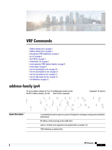 M Vrf Commands Pdf I Pv6 Ip Address