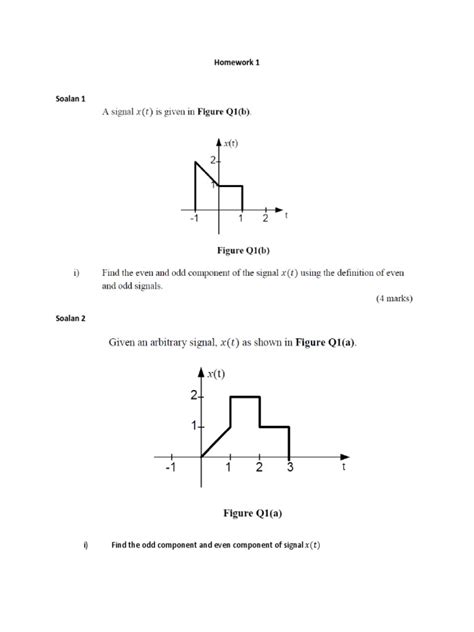 homework 1 i find the odd component and even component of signal