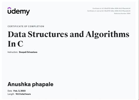 Proud To Announce That I Have Successfully Completed My Data Structures