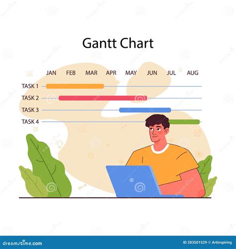 Planning And Organization Of Tasks On Board Character Planning Stock Vector Illustration Of