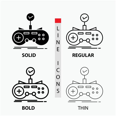 check controller game gamepad gaming icon in thin regular bold