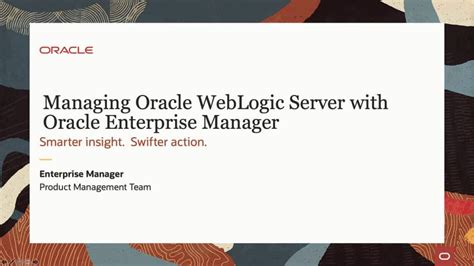 Managing Oracle Weblogic Server With Oracle Enterprise Manager