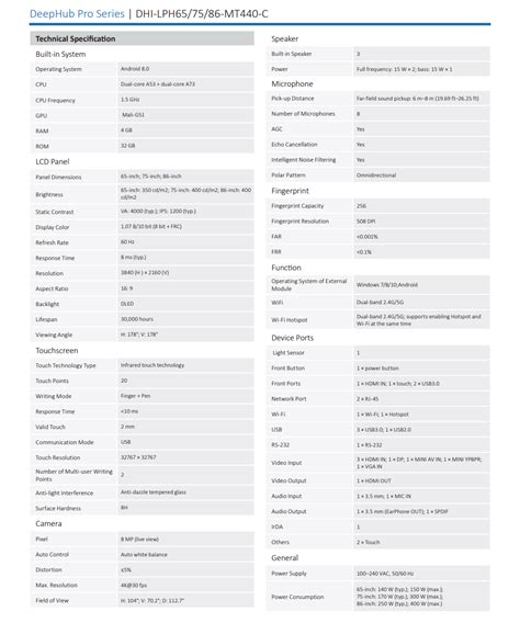 Dahua 4k Uhd 86 Smart Interactive Digital Whiteboard Display Monitor Dhi Lph86 Mt440 C