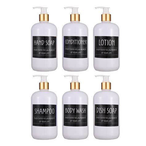 Badu Bg 6 бр Комплект бутилки за дозатори за течен сапун Бутилка за дезинфектант за ръце