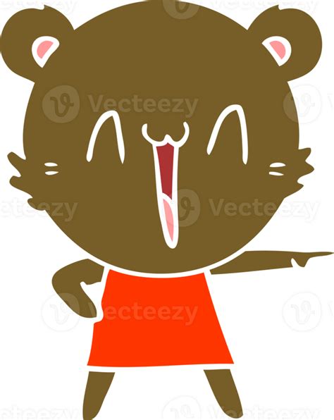 Happy Bear Flat Color Style Cartoon 43493297 Png