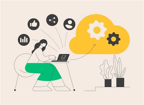 Infrastructure Dillustration Vectorielle De Concept Abstrait Basée Sur Le Cloud En Tant Que