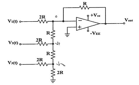 Solved Solve For V Out As A Function Of V 1 V 2 And V 3 Chegg Com