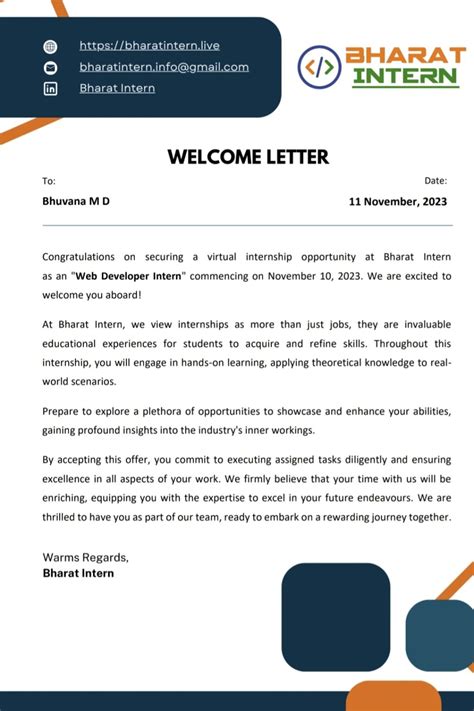 Bhuvana M D On Linkedin Bharatinterninternship Intership