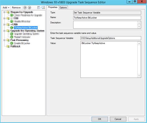 Upgrade Task Sequence 1803 With Bitlocker Active Xenit