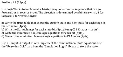 Problem 3 28pts Use LogicWorks To Implement A Chegg