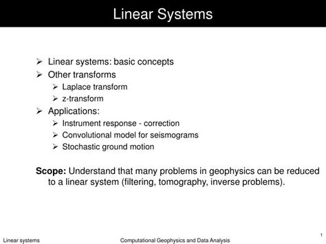 Ppt Linear Systems Powerpoint Presentation Free Download Id1281131