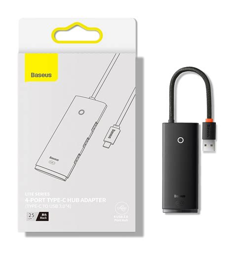 Адаптер переходник Baseus Lite Series 4 Port Type C Hub Adapter Type C