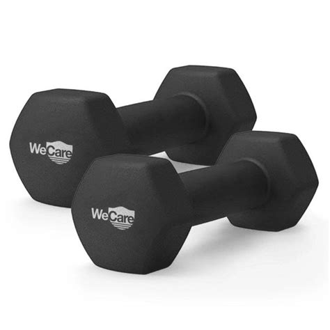 Wecare Fitness 2lb Neoprene Dumbbell Pair Black Neoprene