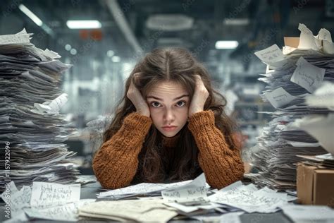 Workplace Fatigue Challenge Exhausted Worker Mental Stress Heavy