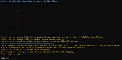 Github Diontimmer Audiocli Interactive Cli For Audio Augment In Style