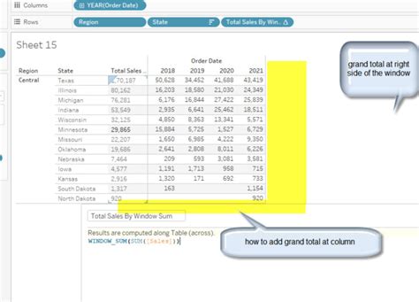 how to show grand total using calculated field at row level and column level