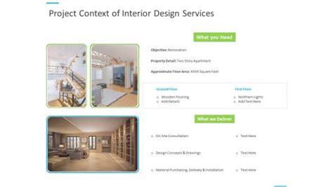 Project Context Of Interior Design Services Powerpoint Templates Slides And Graphics