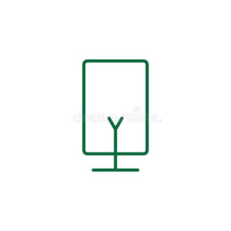 Tree Vector Line Icon Tree Symbol Vector Sign Stock Vector