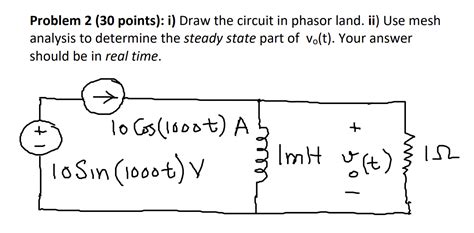 Solved Problem Points I Draw The Circuit In Phasor Chegg Com