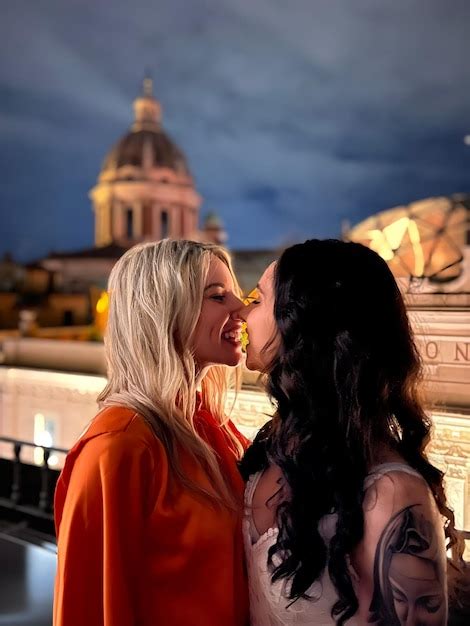 Premium Photo Women Rubbing Nose In City