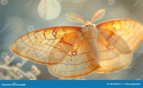 The Translucent Wings Of A Moth Veined With Delicate Tracery Like