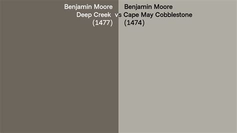 Benjamin Moore Deep Creek Vs Cape May Cobblestone Side By Side Comparison
