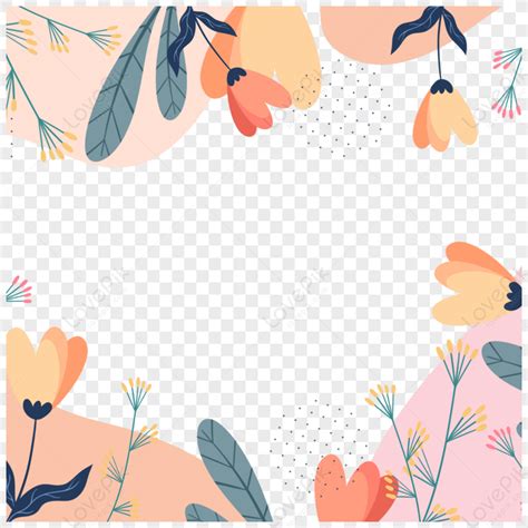 봄 꽃 일러스트 테두리 색 장식입니다포스터배너 Png 일러스트 무료 다운로드 Lovepik