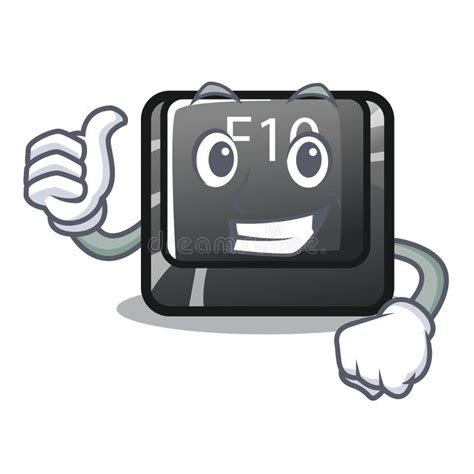 Thumbs Up Button F10 On A Keyboard Character Stock Vector Illustration Of Good Character