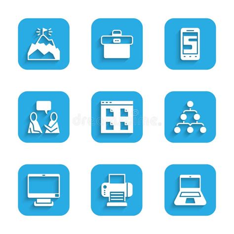 Set Browser Files Printer Laptop Hierarchy Organogram Chart