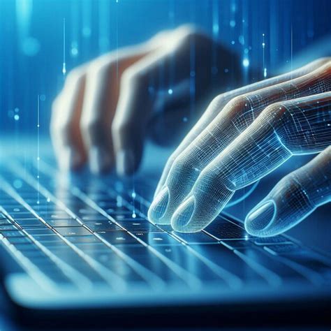 close up of human hands typing on computer keyboard internet and