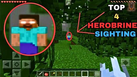 😰top 4 Most Deadliest Herobrine Encounter In Minecraft Youtube
