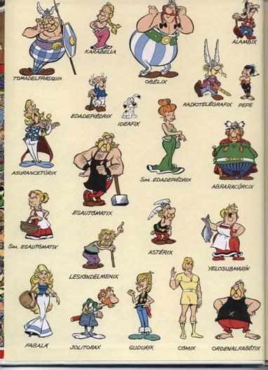 Asterix Project Characters List Suov