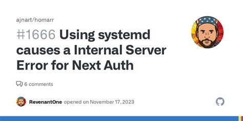 using systemd causes a internal server error for next auth · issue