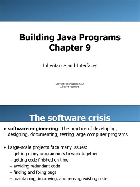 Building Java Programs Inheritance And Interfaces Download Free Pdf
