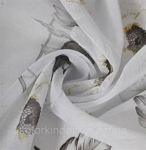 Тюль батист Anemone з квітами №088 31 Сірий Id 1987908184 цена 142 ₴ купить на Prom Ua