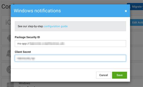 Windows Configuration Pushwoosh Documentation