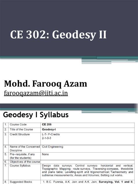 Lecture 1 Course Structure Pdf Surveying Geodesy