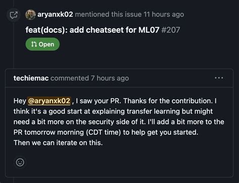 contributing to open source for ml07 aryan kenchappagol posted on the