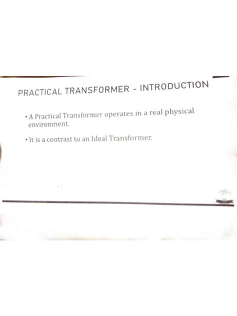 Practical Transformer Pdf