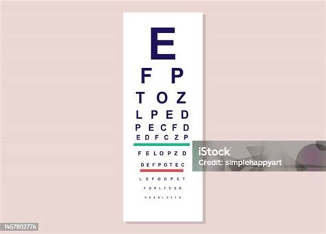 Optometry Eye Test Chart Optometry Snellen Eye Exam Chart Stock Illustration Download Image