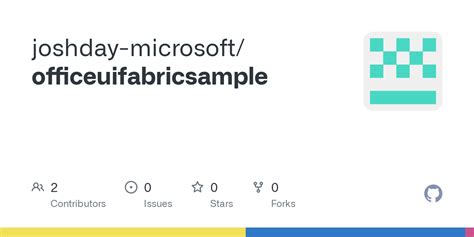 github joshday microsoft officeuifabricsample