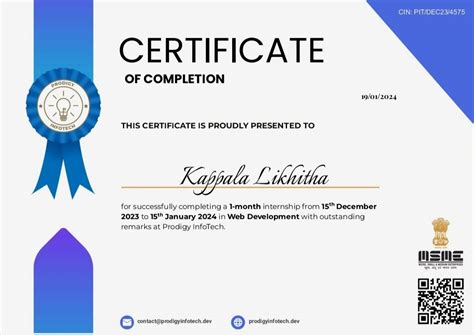 Likhitha Kappala On Linkedin Prodigyinfotech Internship Webdevelopment